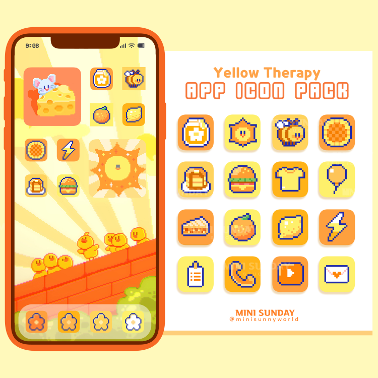 Yellow Therapy Icon Pack | Webudding