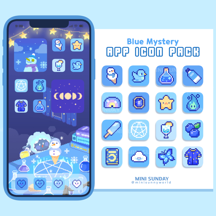 Blue Mystery Icon Pack | Webudding