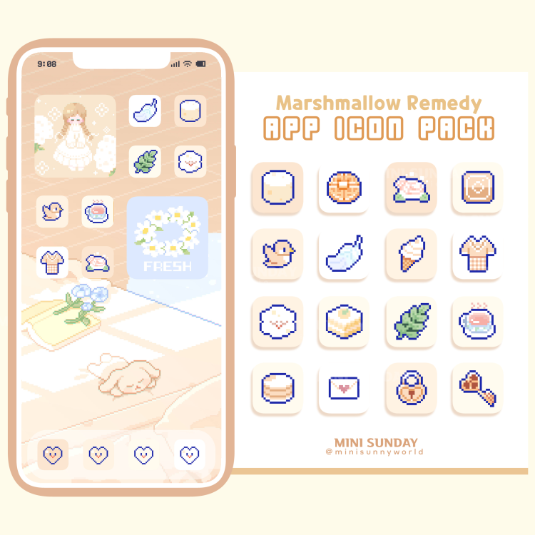 Marshmallow Remedy Icon Pack | Webudding