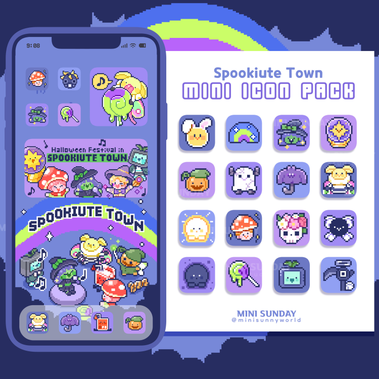 Spookiute Town Mini Icon Pack | Webudding
