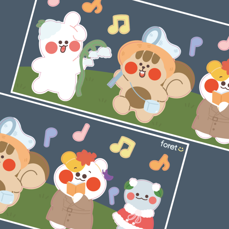 The Four Seasons of Friends in the Forest | Webudding