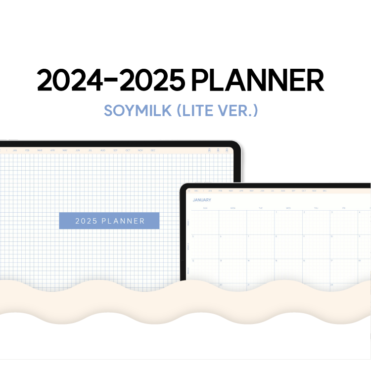 2025 Planner Lite.ver (A + B TYPE) Soymilk | Webudding