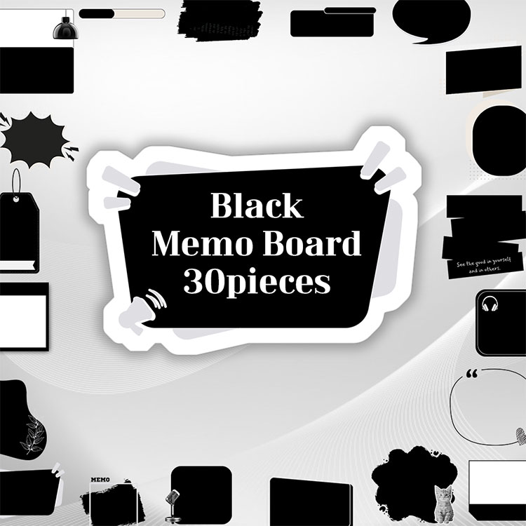 Black Memo Board 30 | Webudding