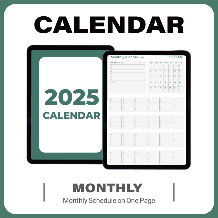 (SUNLIT) Easy-View Monthly Planner | Webudding