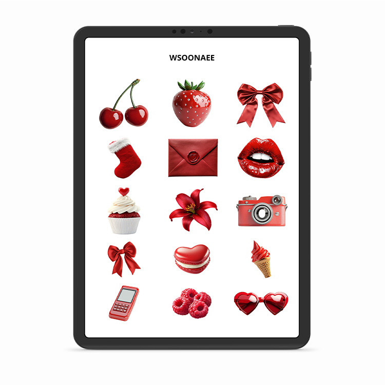 RED Retro Red Flavor Icons | Webudding