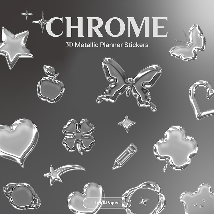Glow Chrome Stickers | Webudding