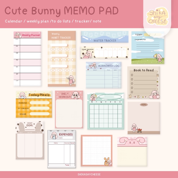 Cute bunny memo pad | 위버딩