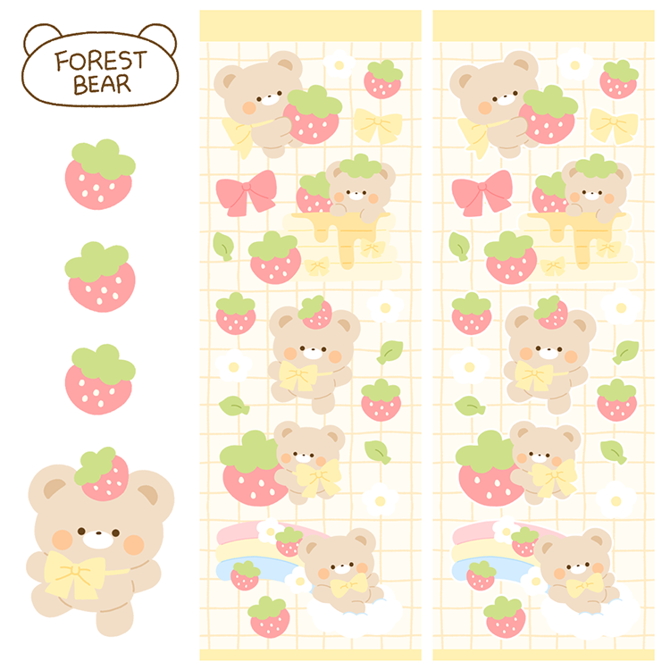 bear and strawberry | Webudding