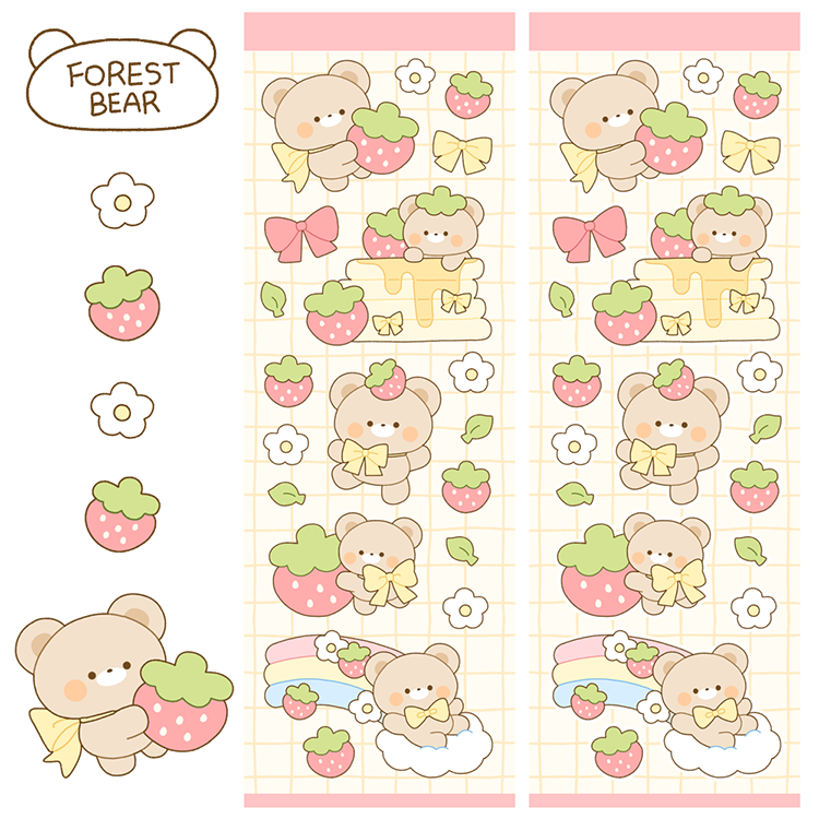 bear and strawberry | Webudding