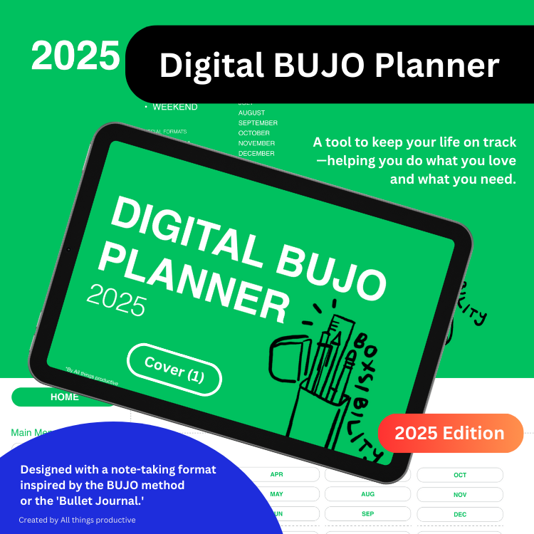 Digital BUJO Planner 2025 | Cover (1) | Webudding