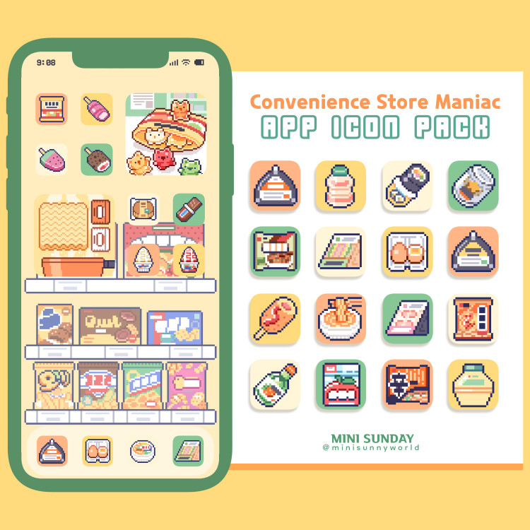 Convenience Store Maniac Icon Pack | Webudding