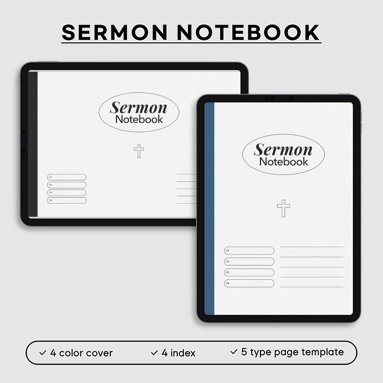 Sermon Notebook (Landscape type+Portrait type) | Webudding
