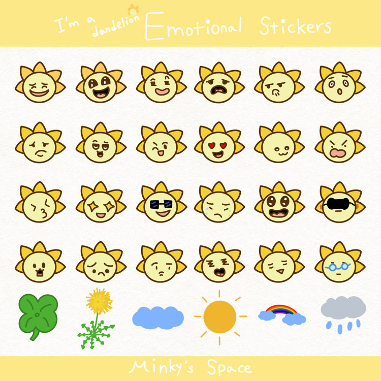 I’m a dandelion Emotional stickers | Webudding