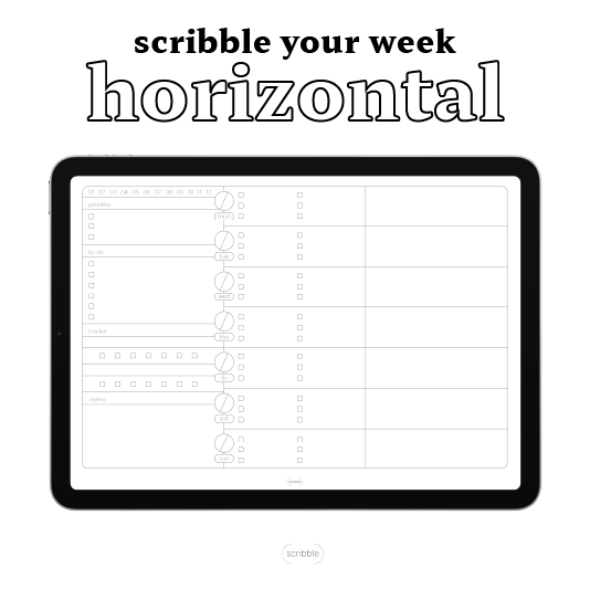 scribble your week horizontal | Webudding
