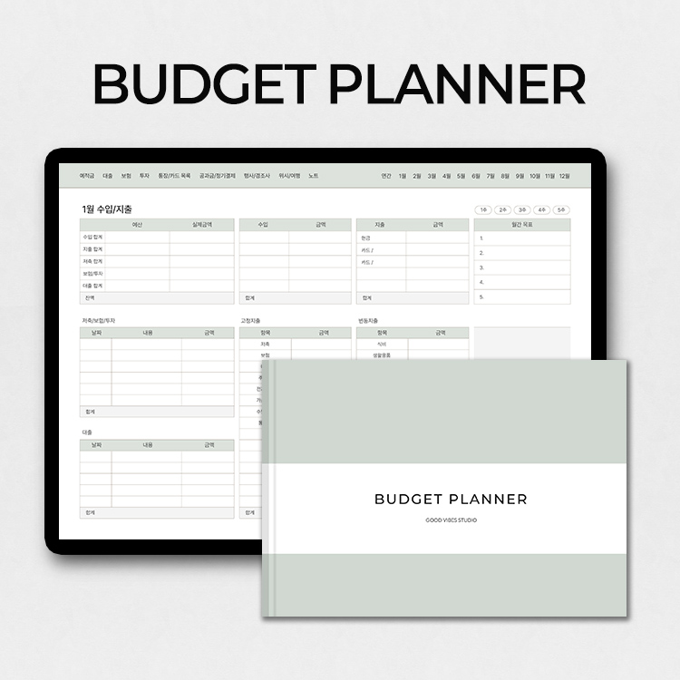 Digital Budget Planner / Green | Webudding