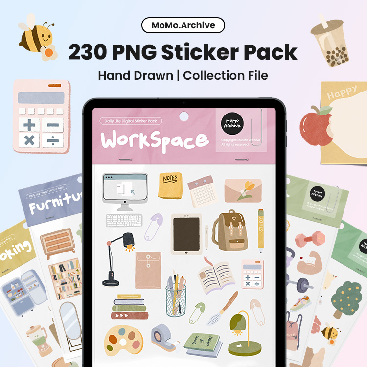 Hand Drawn Life Sticker Pack ① | Webudding