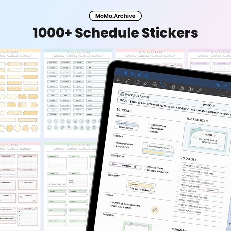 1000+ Schedule Stickers | Life | Study | Webudding