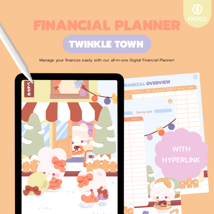 Financial Planner, Budget Planner, Cash Book, Twinkle Town, Jiejie Village, Expenses, Income ...