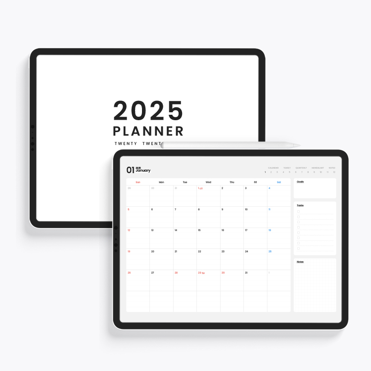 2025 Simple Planner (Light) | Webudding