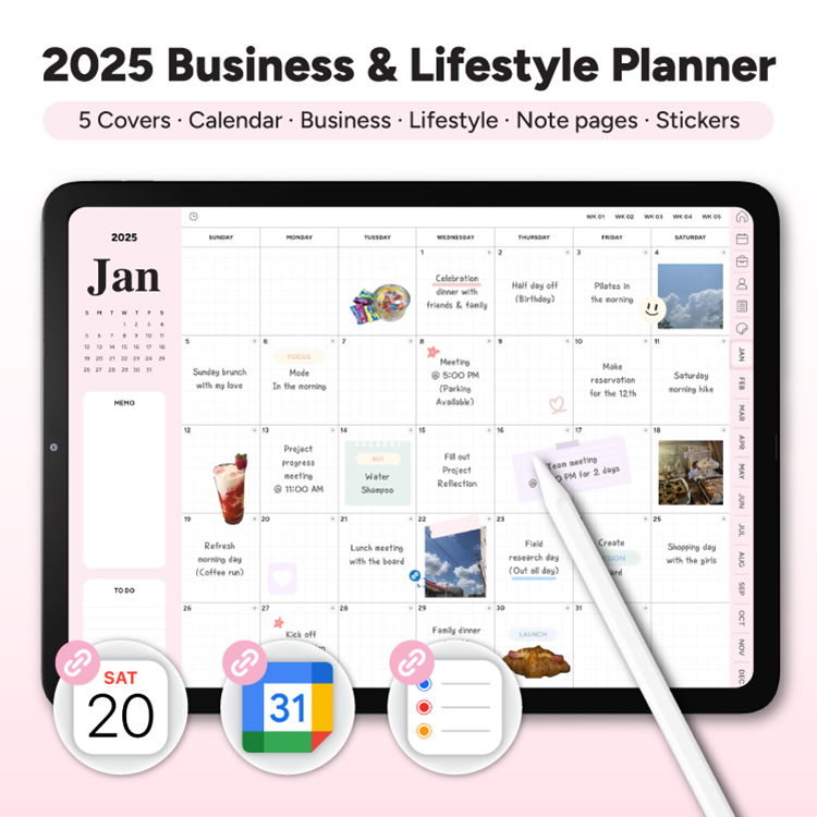 2025 Business & Life Planner (Pink) | Webudding