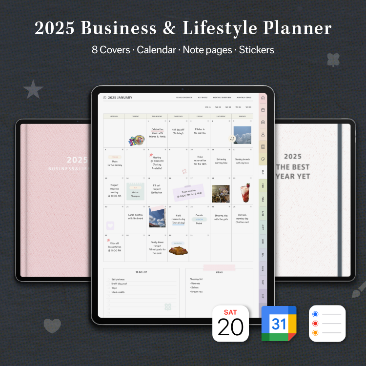 2025 All-in-one Business Life Planner | Webudding