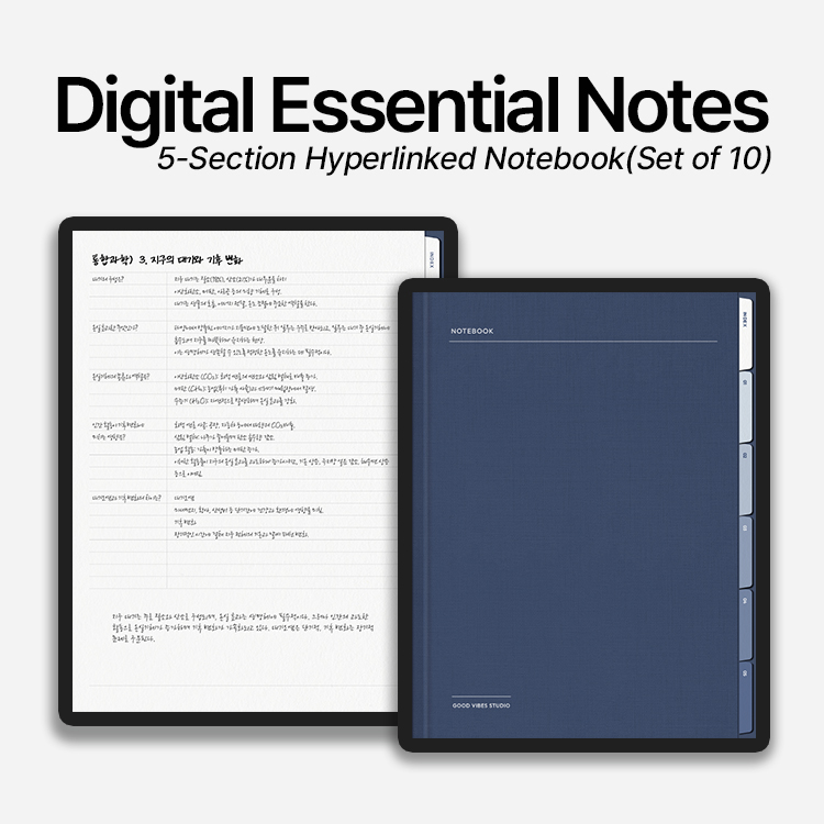 10 Digital Notebooks - Blue | Webudding
