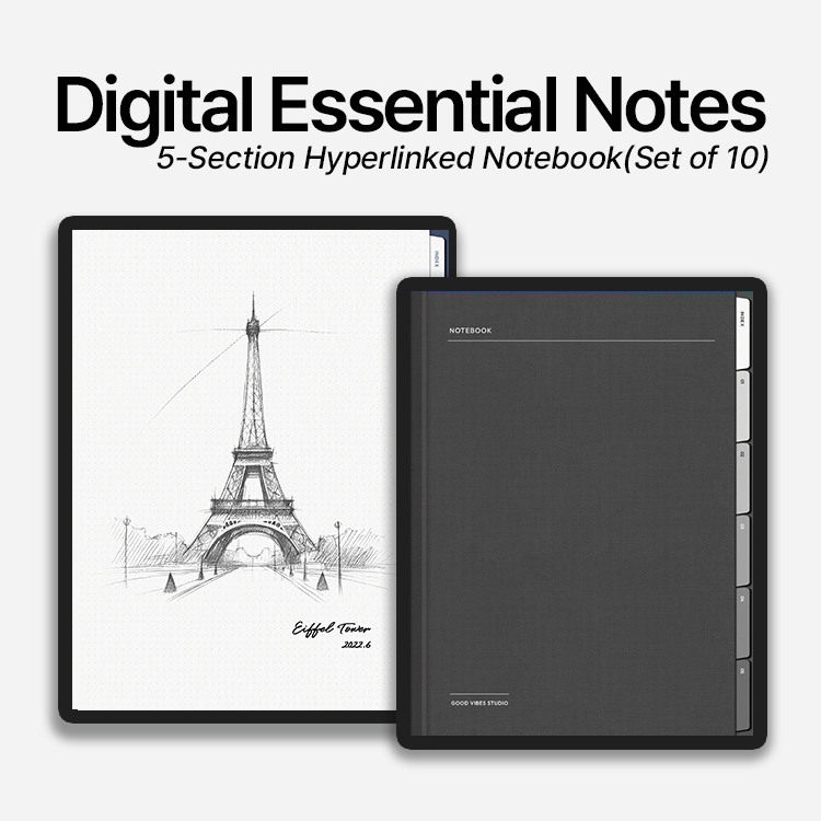 10 Digital Notebooks - Gray | Webudding