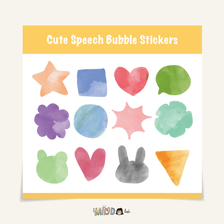 YaNG:D lab Cute Speech Bubble Stickers | Webudding