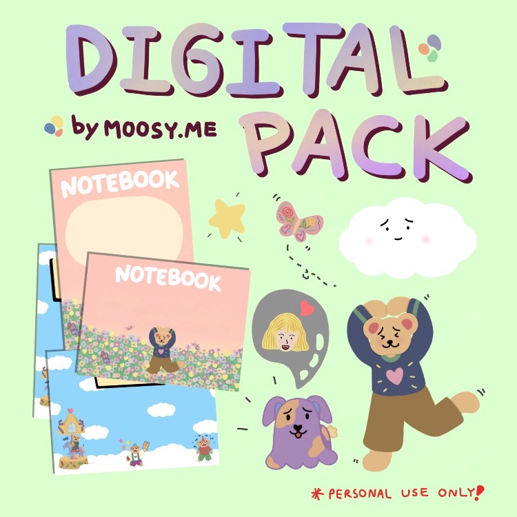 Happy pocket land (Notebook digital pack) | Webudding