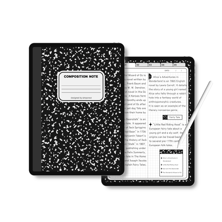 composition note paper 12type (7color set) | Webudding