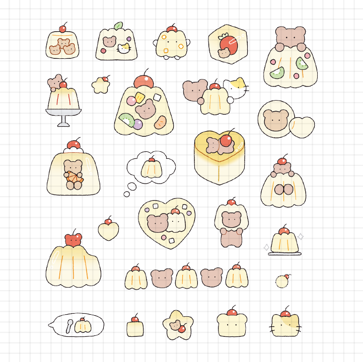Fluffy Pudding Sticker | Webudding