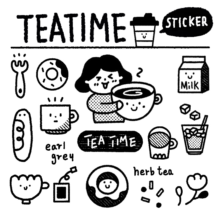 teatime sticker | Webudding