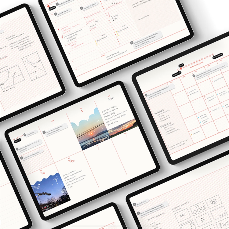 Healthy Habit-Making Hyperlink All-in-One Diary (Red Orange) | Webudding