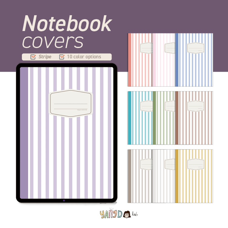 YaNG:D lab Digital Notebook Cover_stripe | Webudding