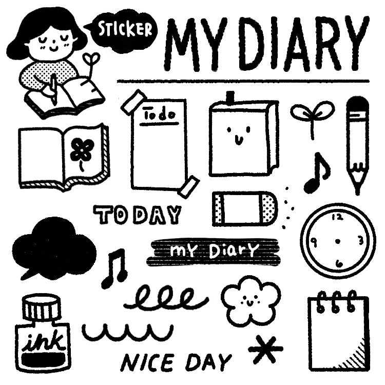 my diary sticker | Webudding