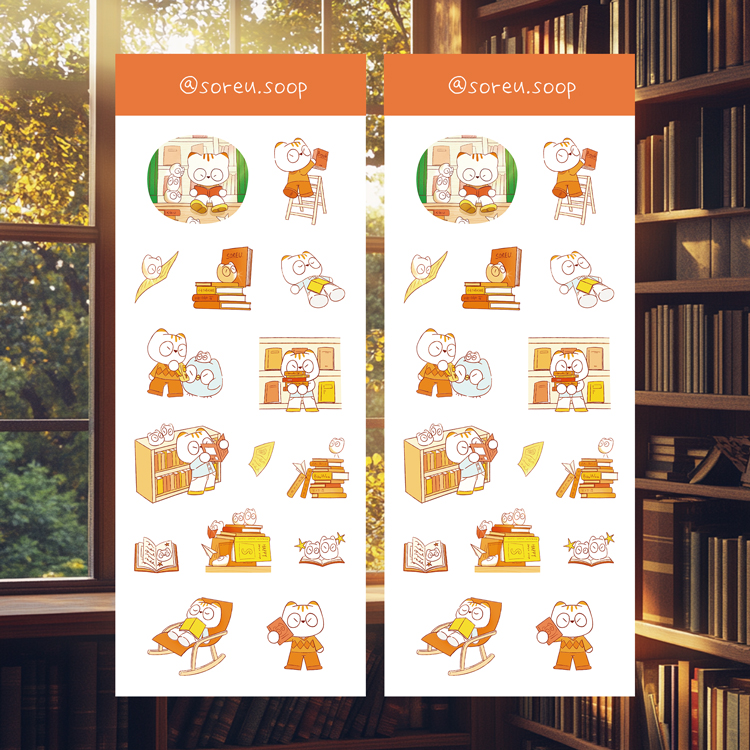 Bookstore sticker with Cheeki | Webudding