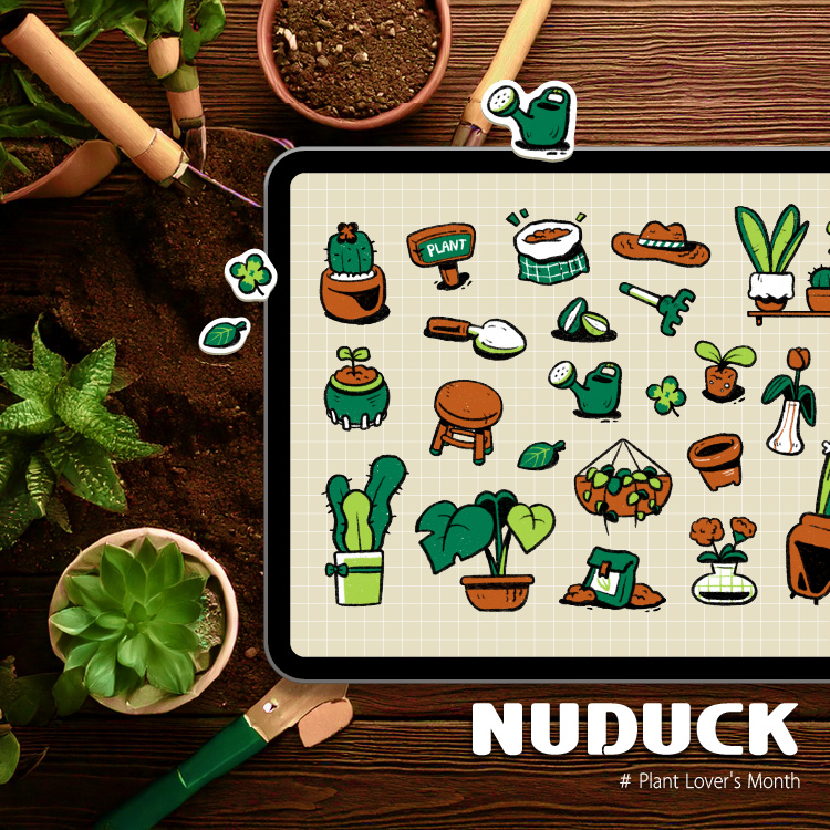 Plant Lover's Month Stickers | Webudding