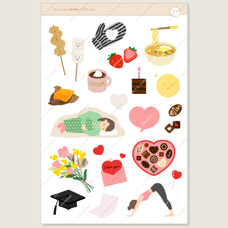 2025 moreener February Valentine Sticker | Webudding