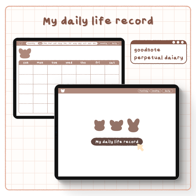 My daily life record (perpetual daiary, sticker included) | Webudding