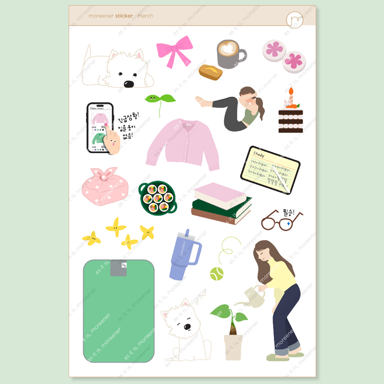 2025 moreener March spring Sticker | Webudding