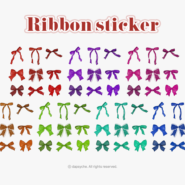Dapsyche watercolor ribbon sticker | Webudding