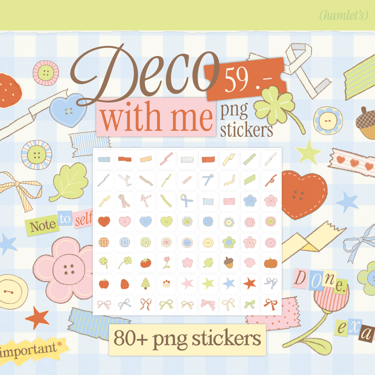 Deco with me (png stickers) | Webudding