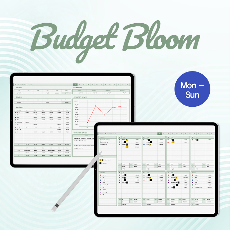 Undated Budget Bloom(GREEN) | Webudding