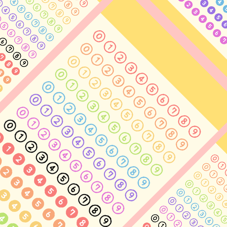 A number sticker | Webudding