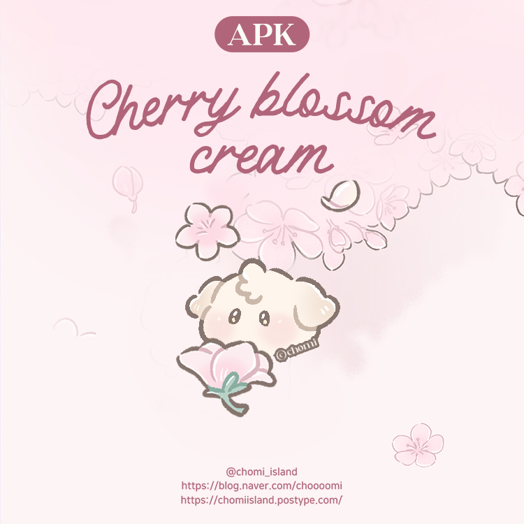 apk │ Chomi Cherry Blossom Mini Cream Kakao Talk Theme | Webudding