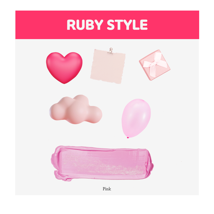 Ruby Style Pink Sticker | Webudding