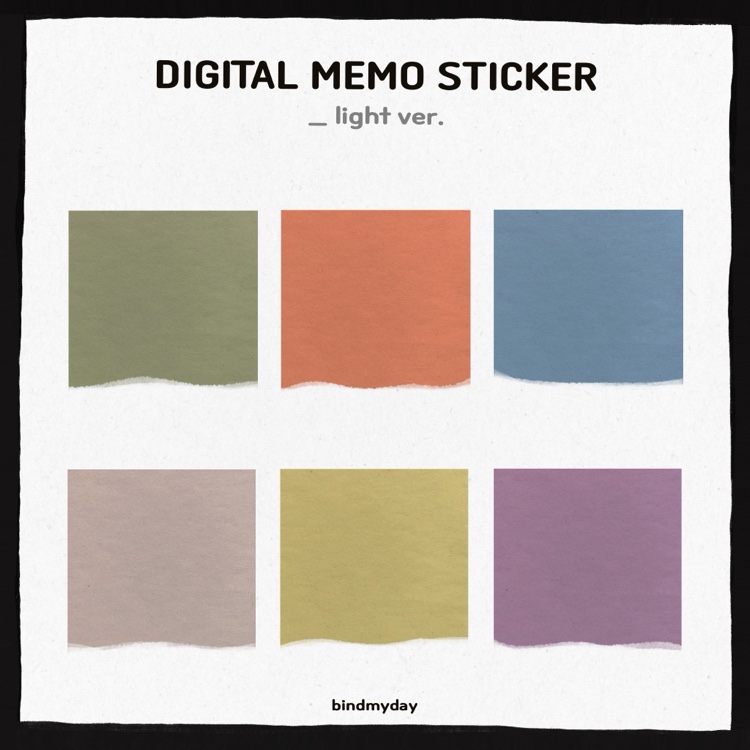 Memo Sticker #02 light series | Webudding