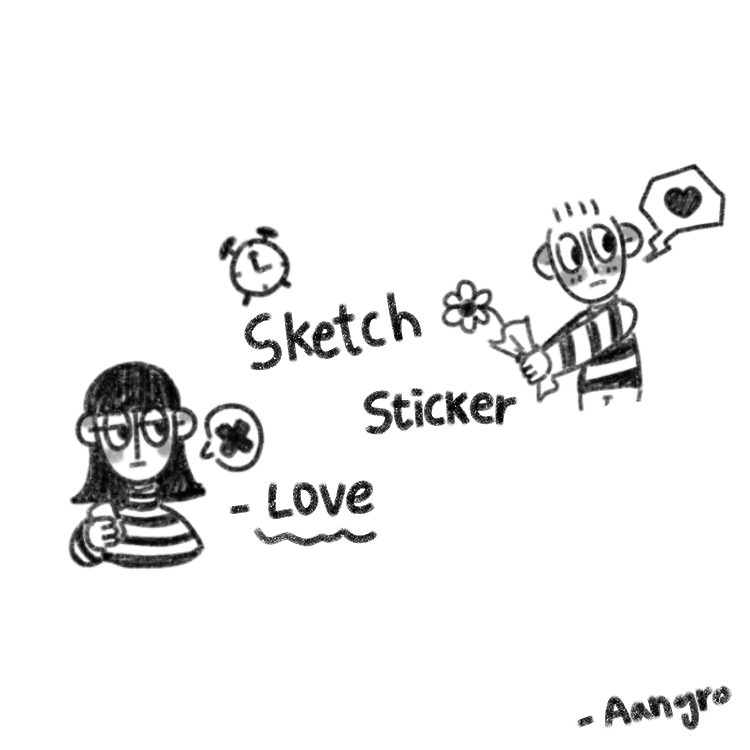 angro sketch sticker -LOVE | Webudding
