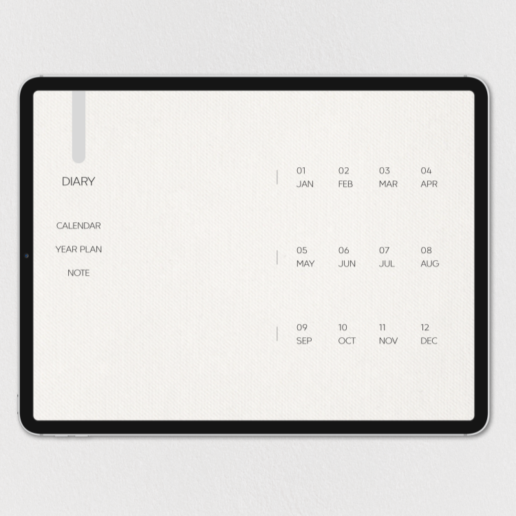 GoodNote Simple Diary (paper texture) Undated format | Webudding