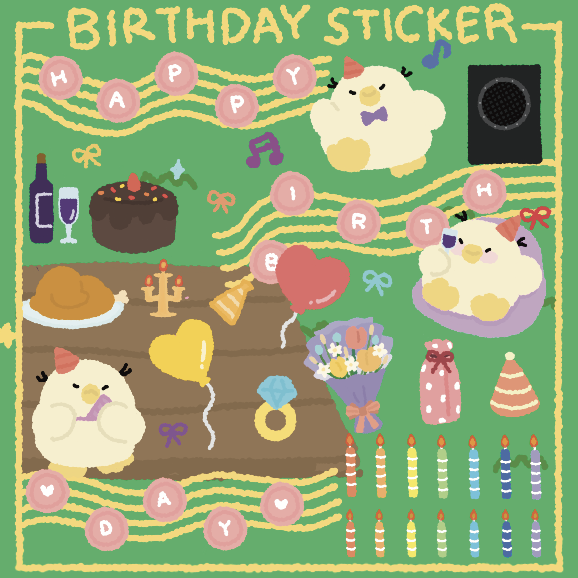 Angppi's birthday sticker | Webudding
